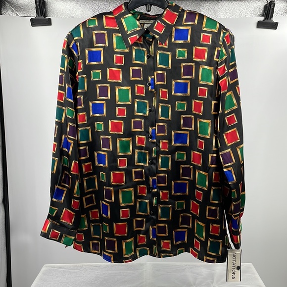 Notations | Tops | Vintage Deadstock Bold Notations Secretary Blouse ...